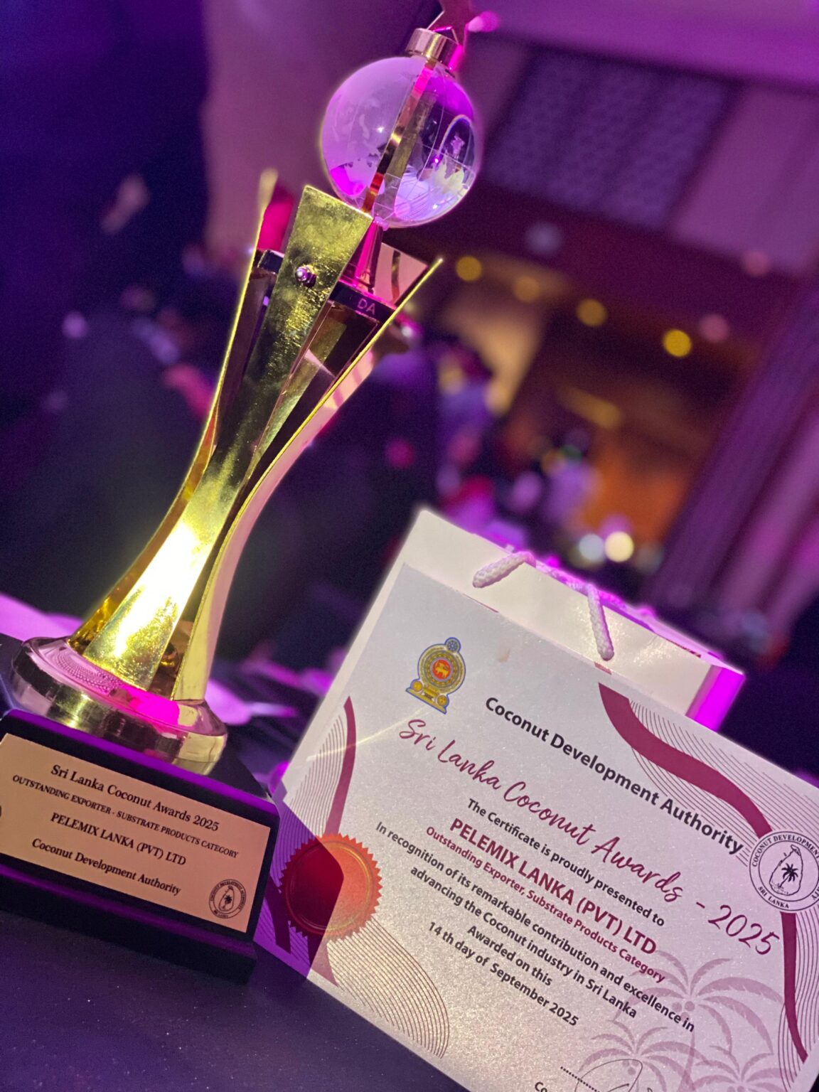 Pelemix recognized at the Sri Lankan Coconut Awards 2025 | Pelemix